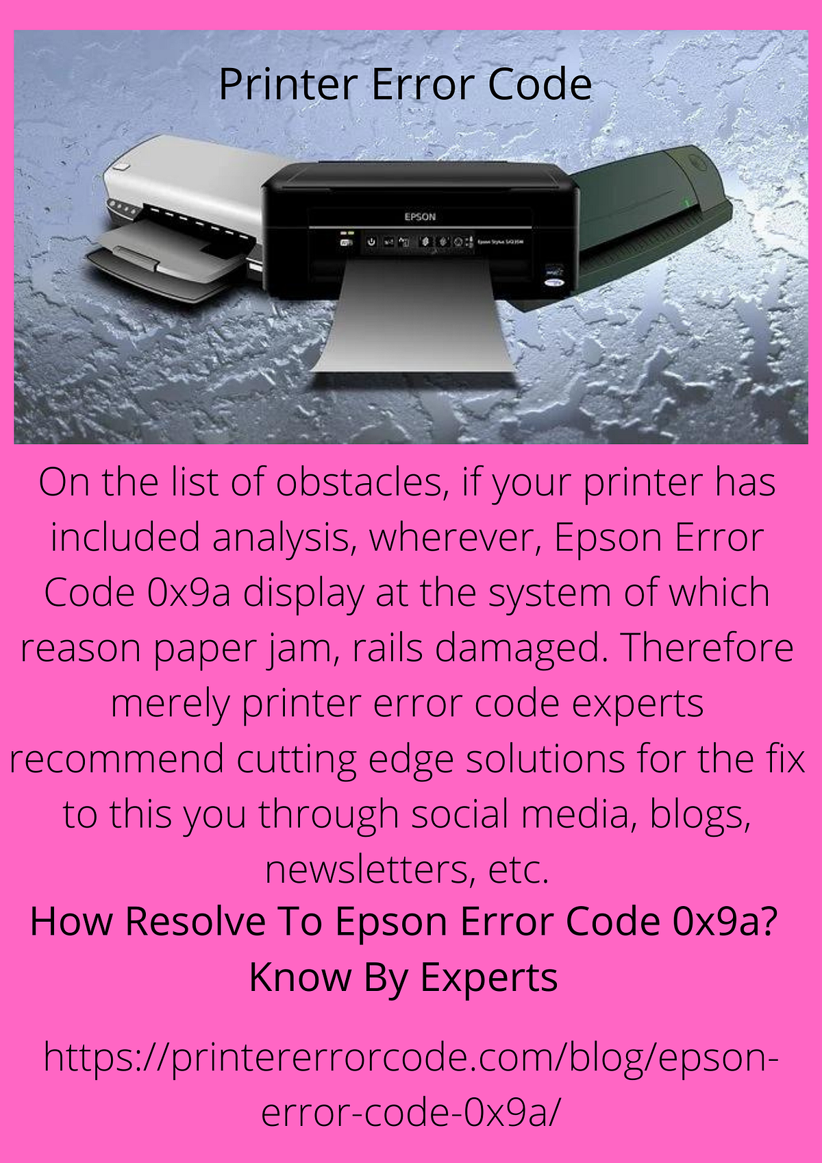 How Resolve To Epson Error Code 0x9a Know By Experts Printererror How Resolve To Epson Error Code 0x9a Know By Experts Printererror