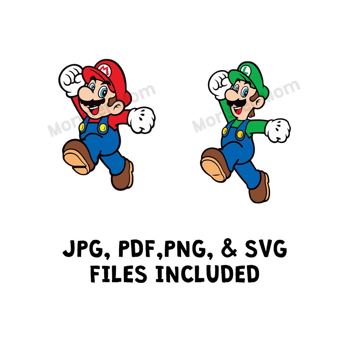 Super Mario LAYERED SVG | Mario & Luigi SVG | Mario cut file | Luigi ...