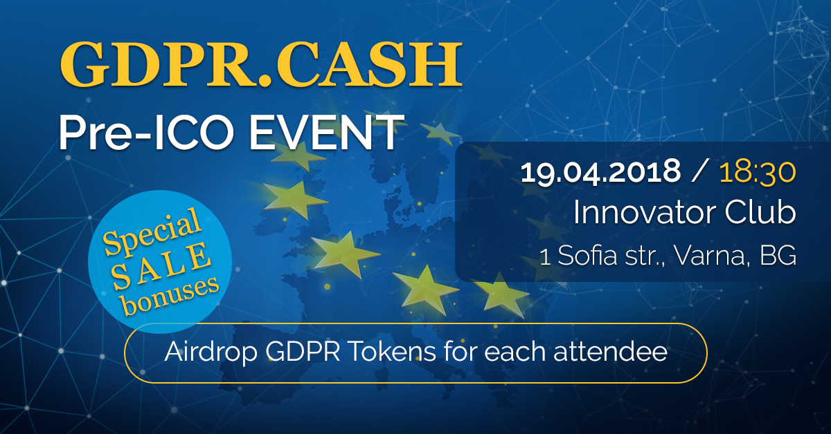 GDPR.CASH Pre-ICO Event. GDPR.CASH is inviting you to come and… | by ...