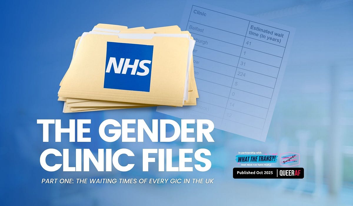 The waiting times for every gender identity clinic in the UK revealed ...
