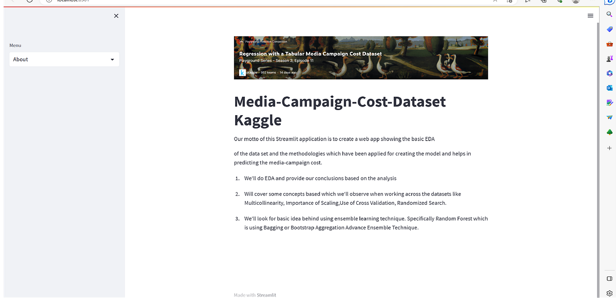 Build Web-Application for Exploratory Data Analysis and Predicting the ...