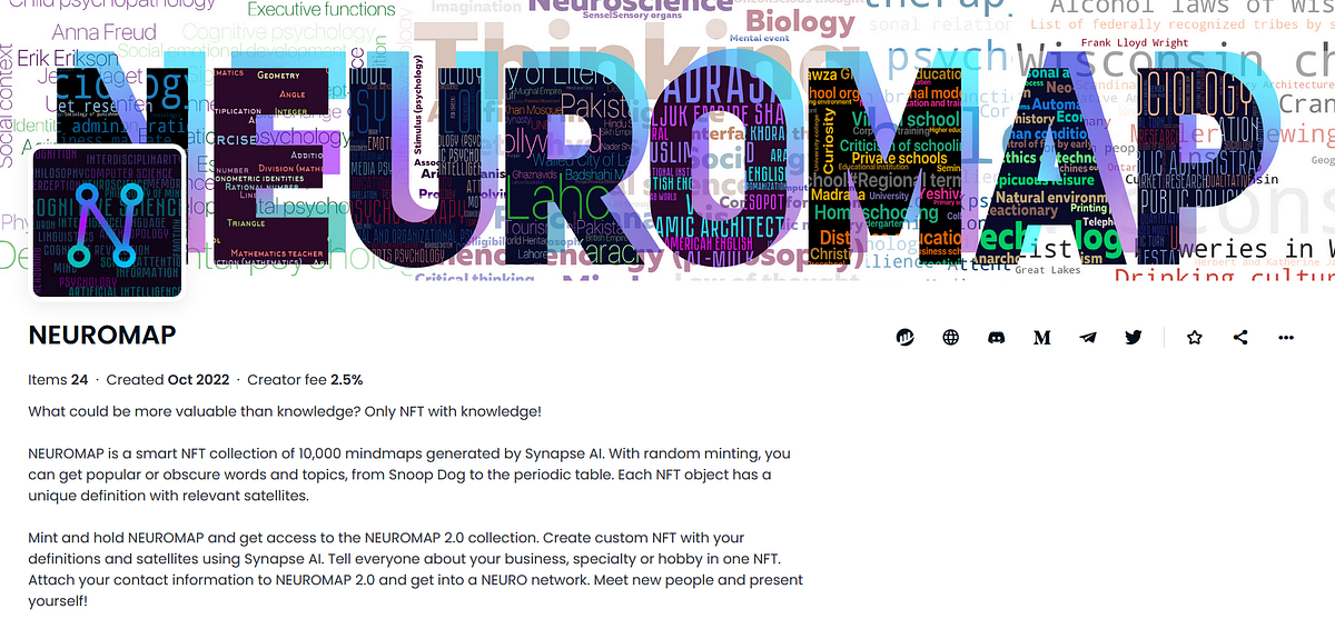 NEUROMAP NFT on OpenSea - NEUROMAP NFT - Medium