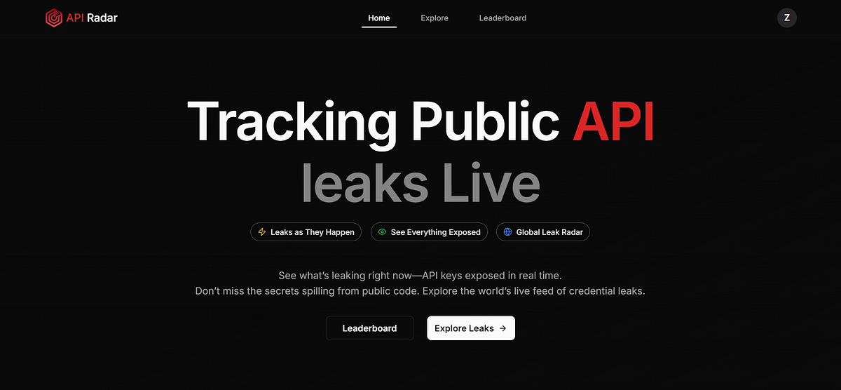 API Radar: A Real-Time System for Detecting Leaked API Keys on GitHub | by Zaim Abbasi | Medium