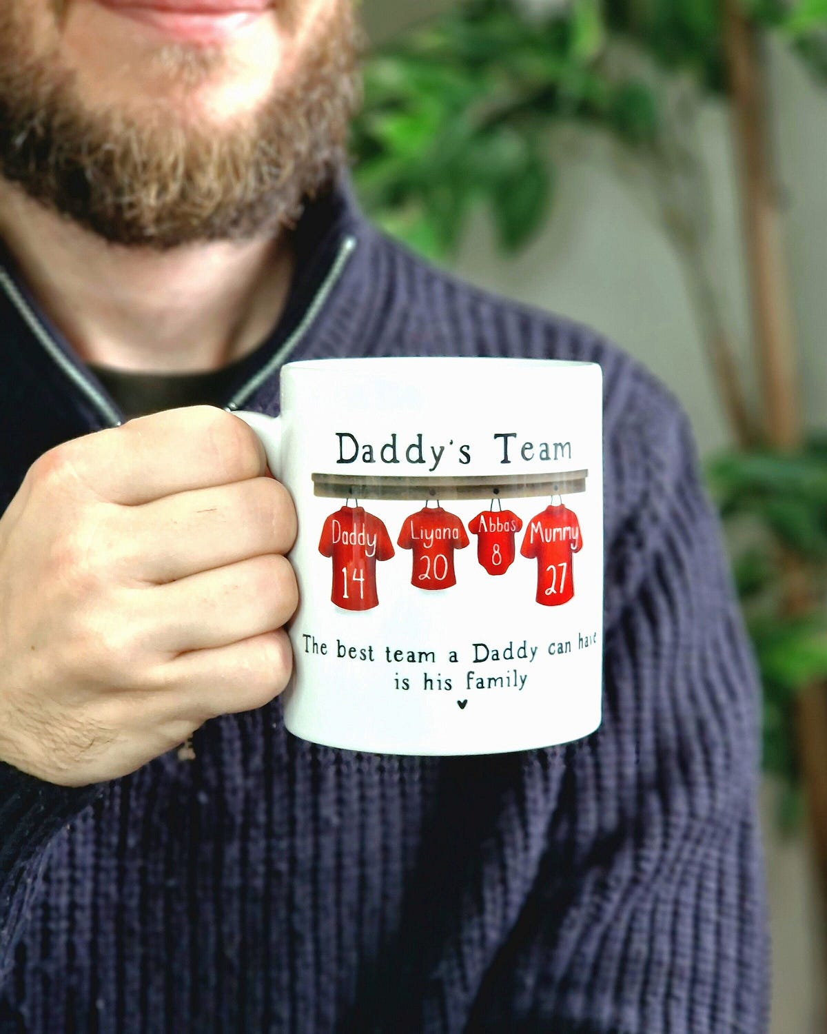 personalised mug for him, dads football team mug, birthday gift for ...