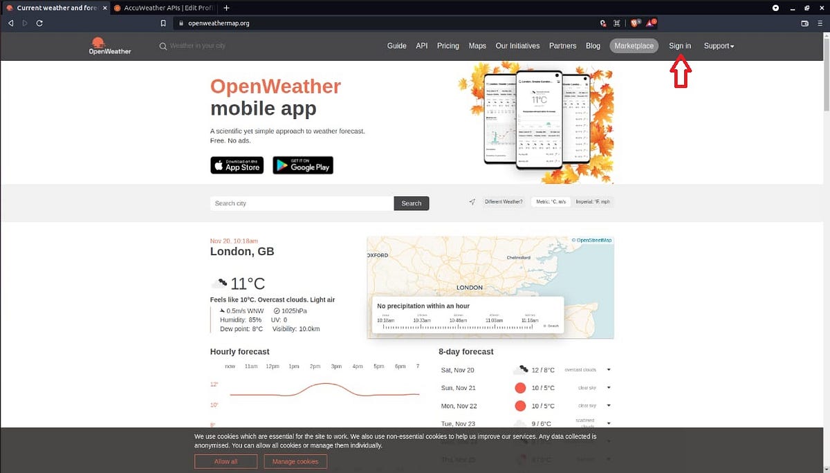OpenWeatherMap. Obtaining OpenWeatherMap API key | by 211_Anandhu S ...