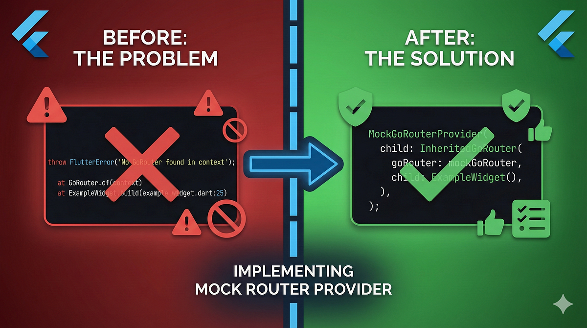 How to Mock go_router in Flutter Widget Tests | by Egor Tabula | Jan ...