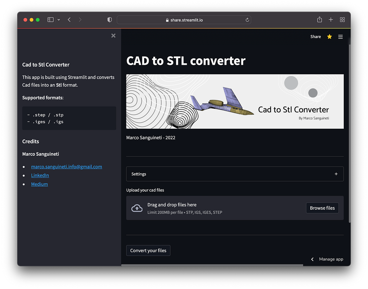 Create And Deploy A Cad To stl Converter Streamlit And Python By Create And Deploy A Cad To stl Converter Streamlit And Python By