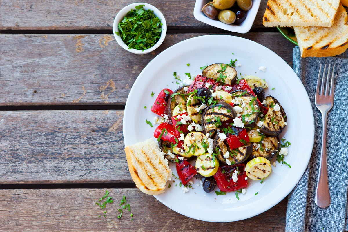 Summer Delight: Vegetarian Grilled Vegetables with Feta and Mint Pesto ...