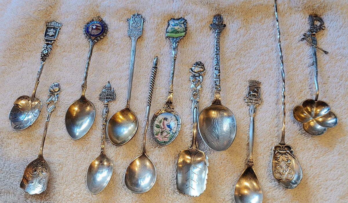 Spoons from travels far and wide. My New Year’s resolution was simple ...