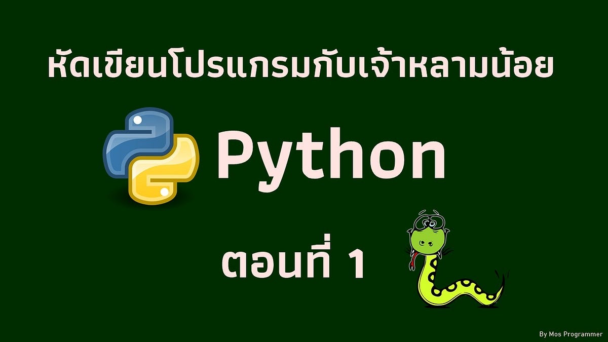 หัดเขียนโปรแกรมกับเจ้าหลามน้อย Python ตอนที่ 1 | by Mos Programmer | Medium