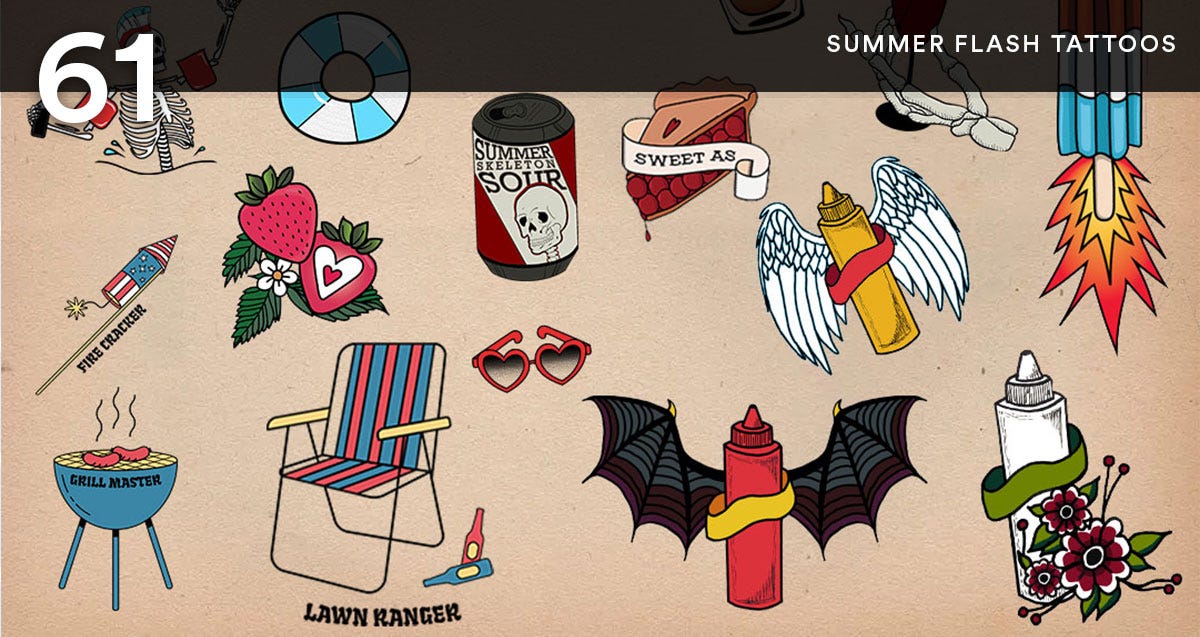 Summer Flash Tattoos. It’s officially summer, the season of… | by ...