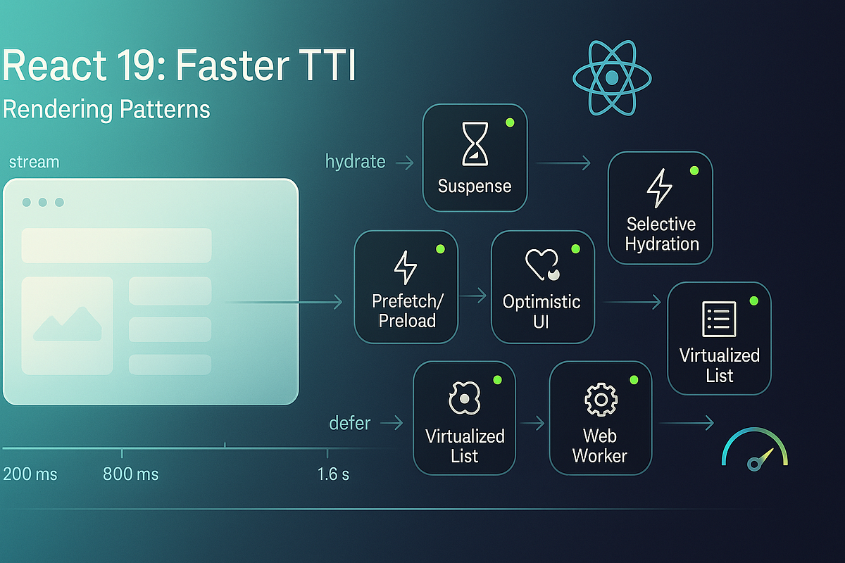 10 React 19 Rendering Patterns That Slash TTI | by Bhagya Rana | Oct, 2025 | Medium
