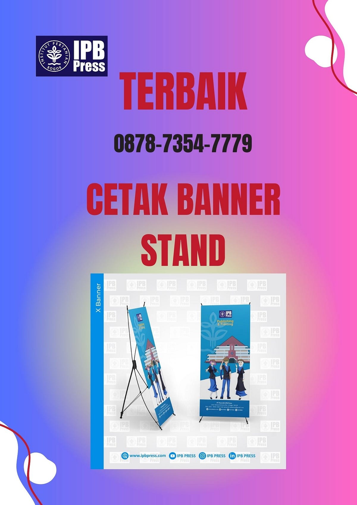 TERBAIK !!! WA 0878–7354–7779, CETAK BANNER STAND - cetak buku - Medium