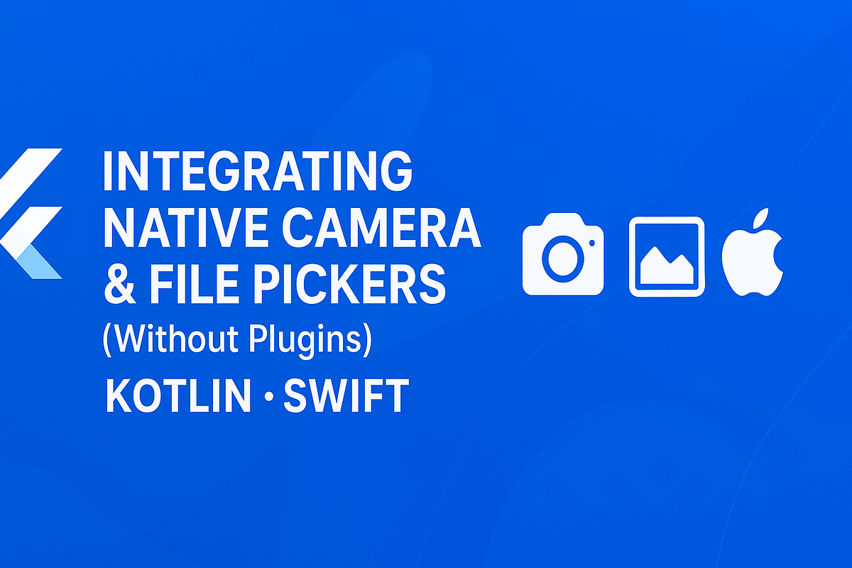 Integrating Native Camera, Gallery & File Picker in Flutter (Android + iOS) Without Plugins ...