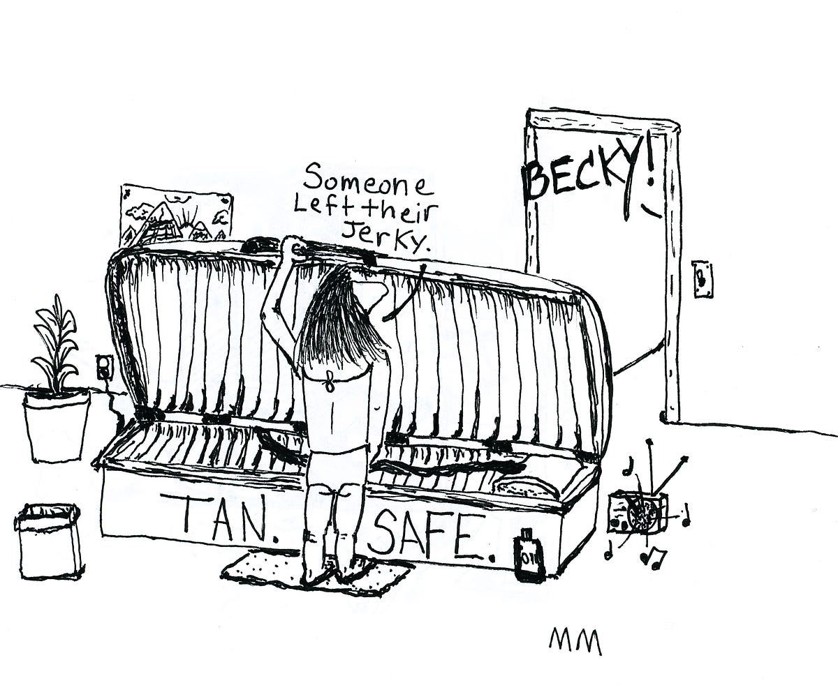 Don’t Eat the Tanning-Bed-Jerky. A cartoon on the dry and chewy side ...