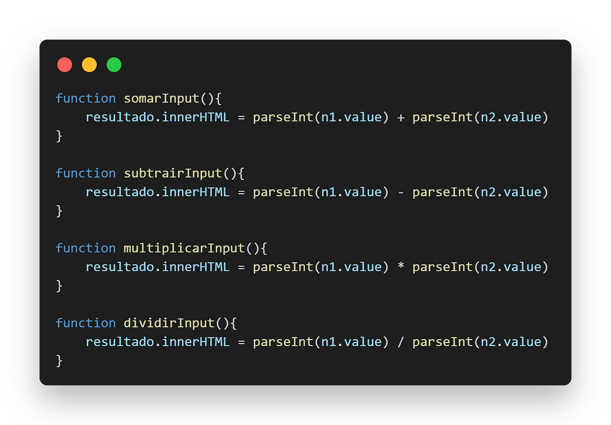 Construindo uma calculadora JS. Esse texto é um complemento do vídeo do… | by Erika dos Reis ...