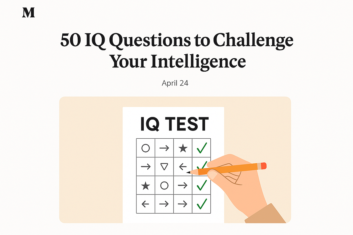 Only 1 in 20 People Can Score 45/50 on This IQ Challenge — Can You ...