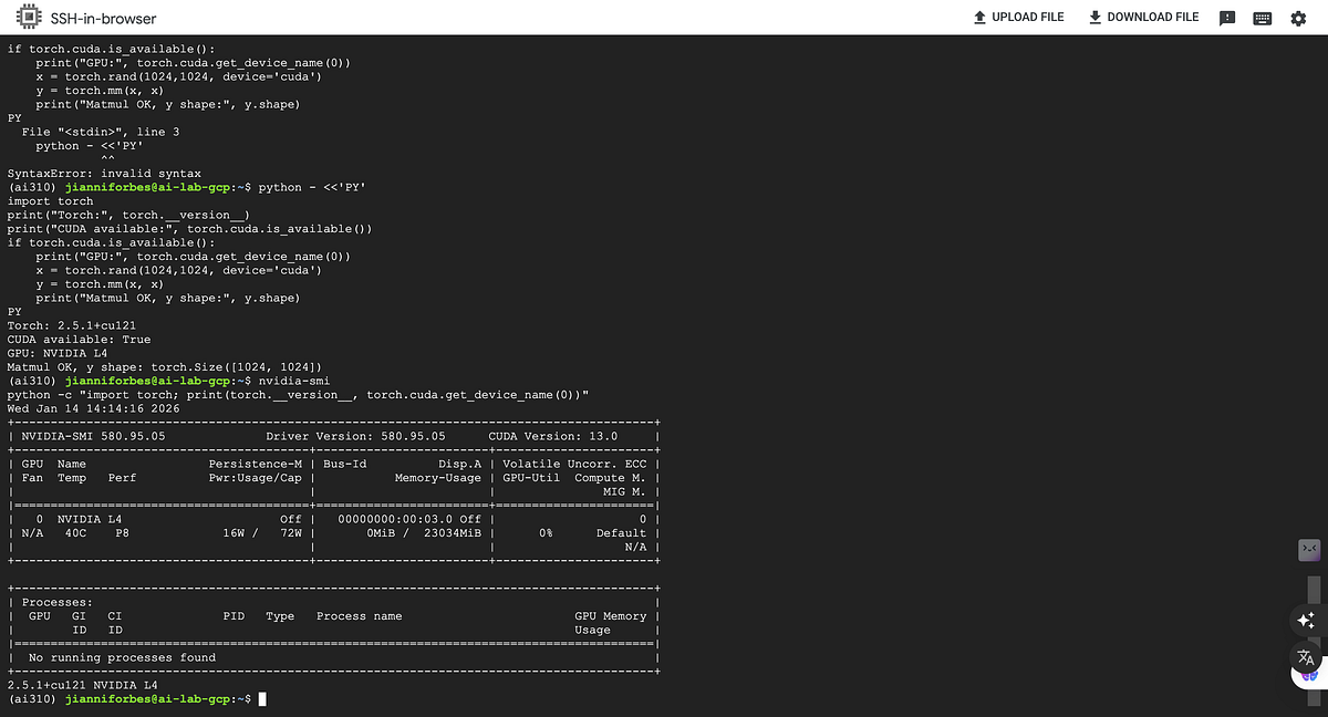 Spinning Up My First AI GPU VM on Google Cloud: A Real-World, No-Fluff ...