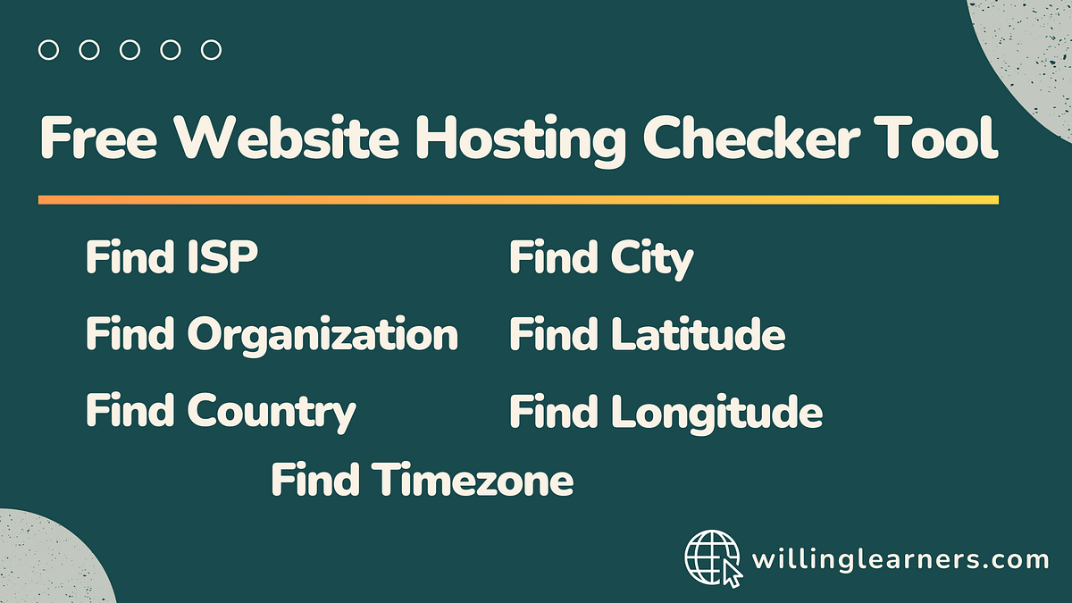 Free Website Hosting Checker Tool - Learners Hub - Medium