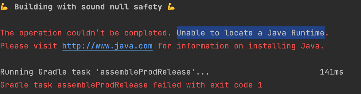 Fix issue Unable to locate a Java Runtime after update to Android ... Fix issue Unable to locate a Java Runtime after update to Android ...