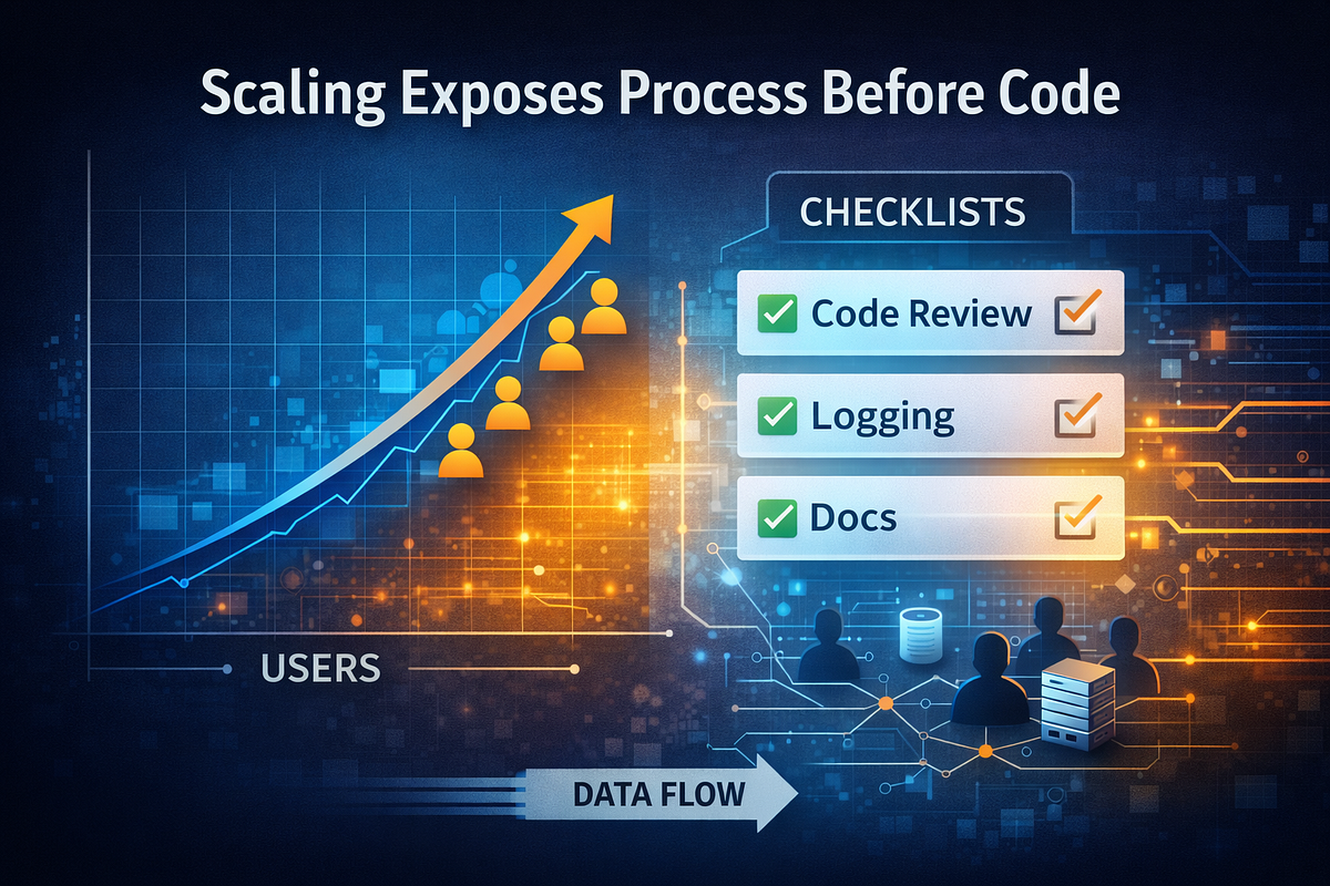 Scaling users exposes process problems before code problems - Rishav ...