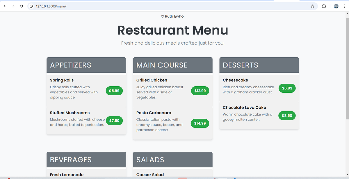 restaurant management system: Prepopulating Initial Data in Django ...