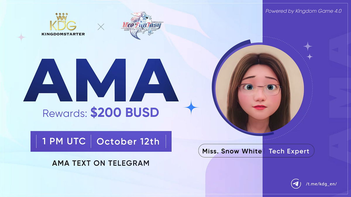 🗨️[AMA TEXT] KDG x NEO FANTASY📖 | by KingdomStarter | KingdomStarter | Medium