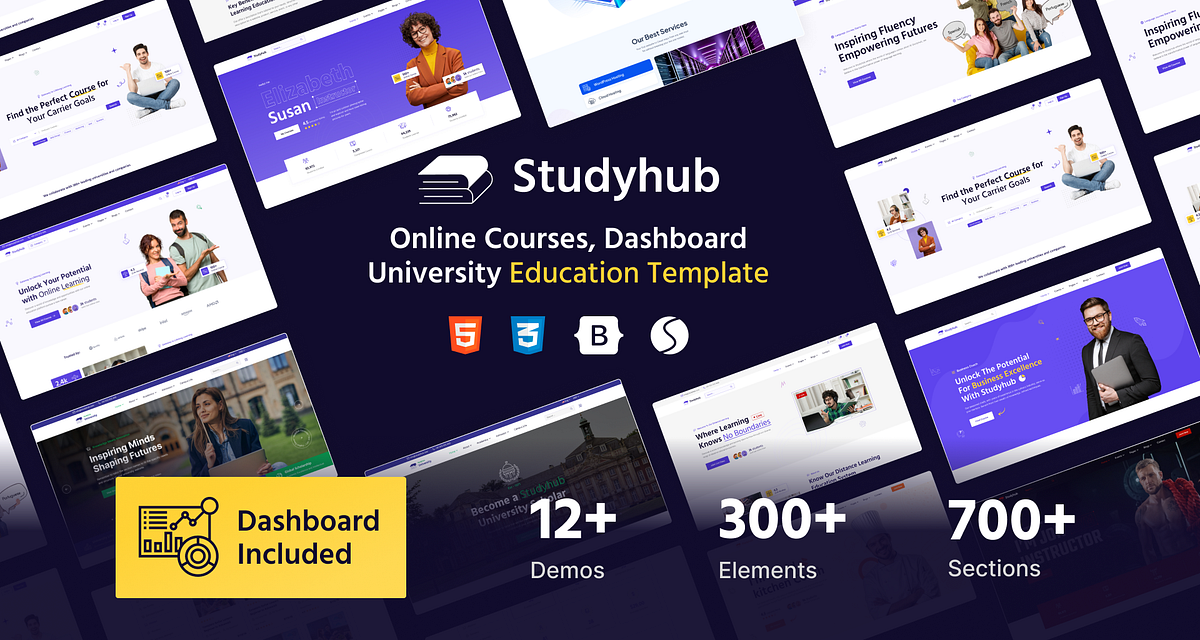 Studyhub — Online LMS & Education Template - React Theme - Medium