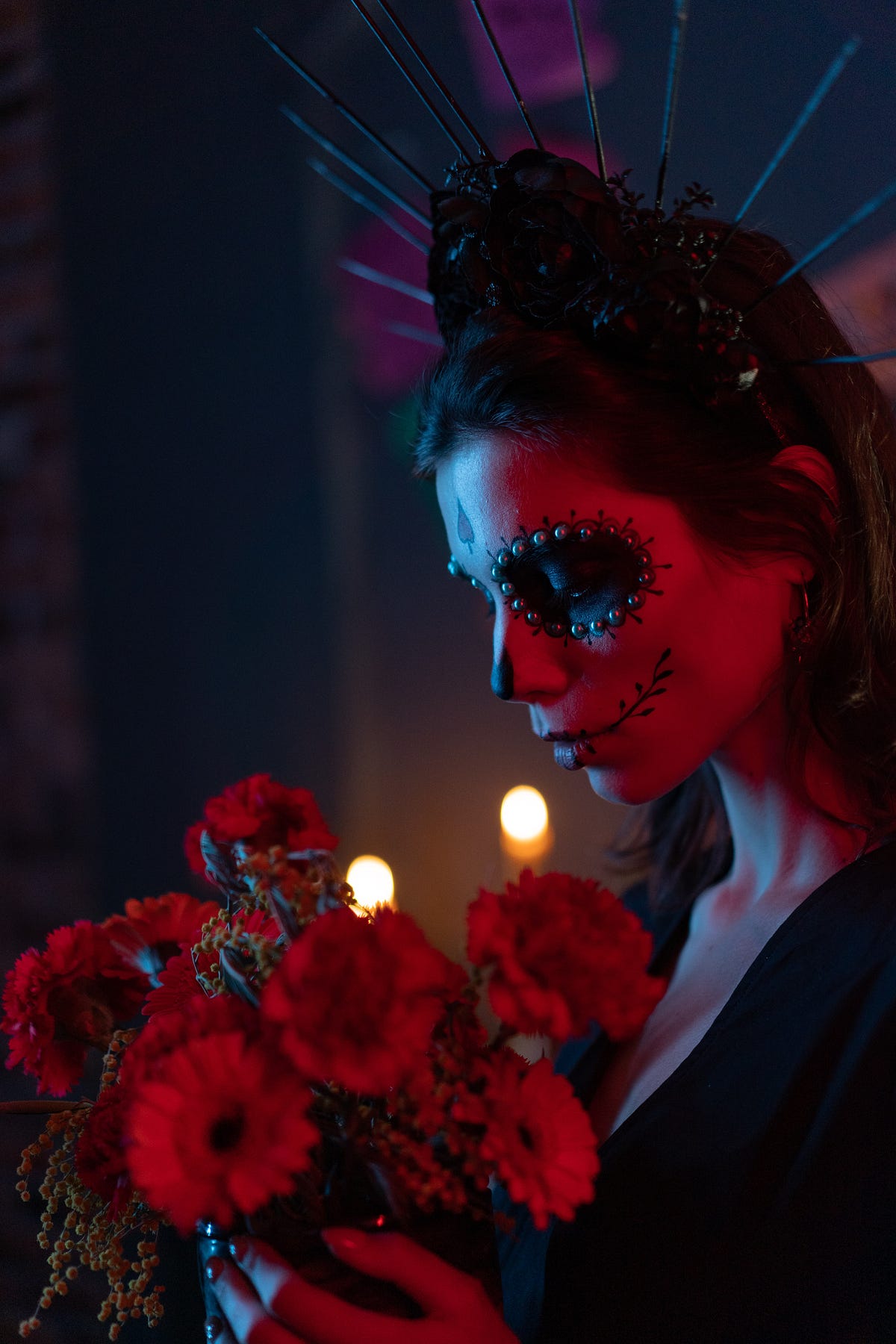 How to Do La Catrina Makeup And Hairdo For Halloween | by Misbaah ...