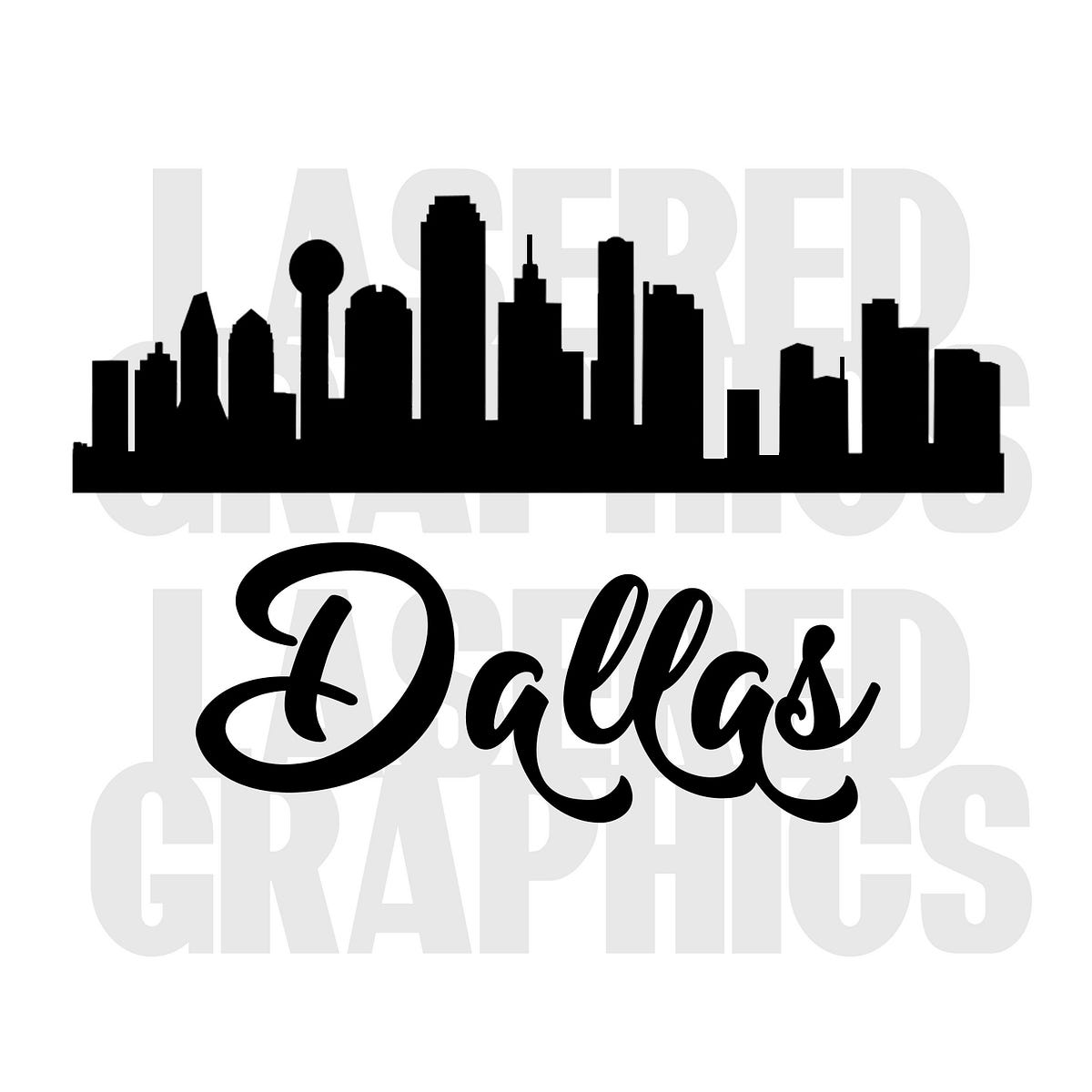 Dallas Skyline- cut file, svg,eps,jpeg- clean lines, ready for your ...