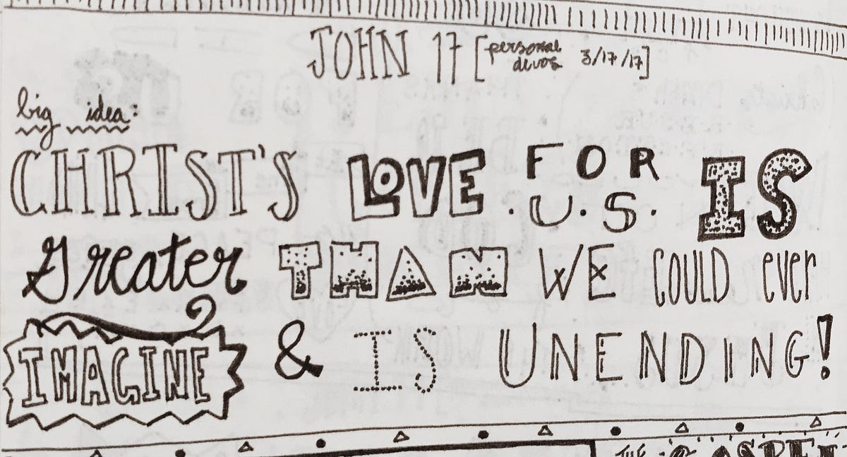 Sketchbook Devotional — John 17. “When Jesus had spoken these words, he… | by Matthew Doering ...