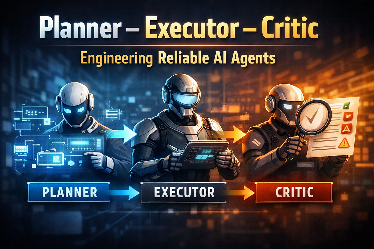 Planner–Executor–Critic: Engineering Reliable AI Agents | by ...