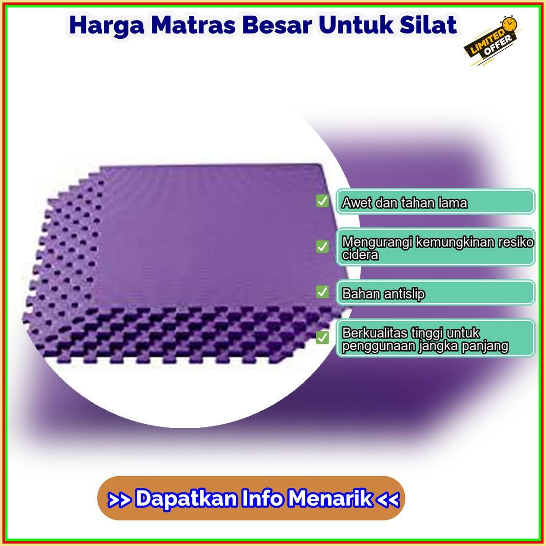 Harga Matras Besar Untuk Silat - Matras Judo - Medium