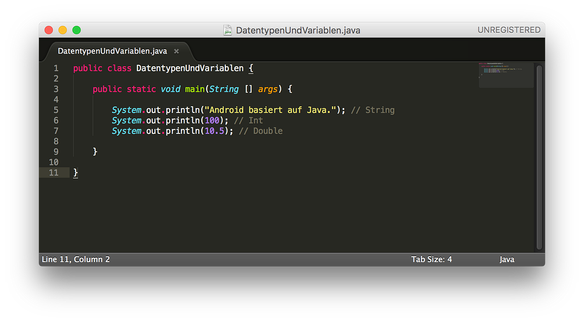 Datentypen & Variablen in Java. Im letzten Tutorial haben wir gelernt ...