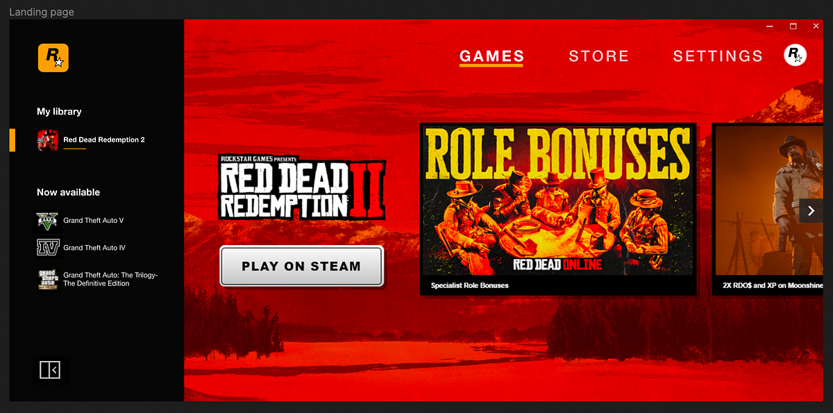 Rockstar Games Launcher Redesign. Making it more accessible and less ...