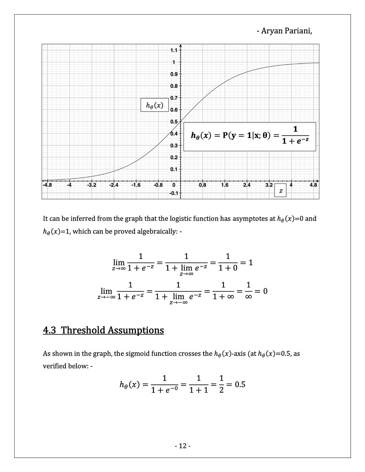 The “Mathy-Math” of the Logistic Regression Algorithm | by Aryan ...