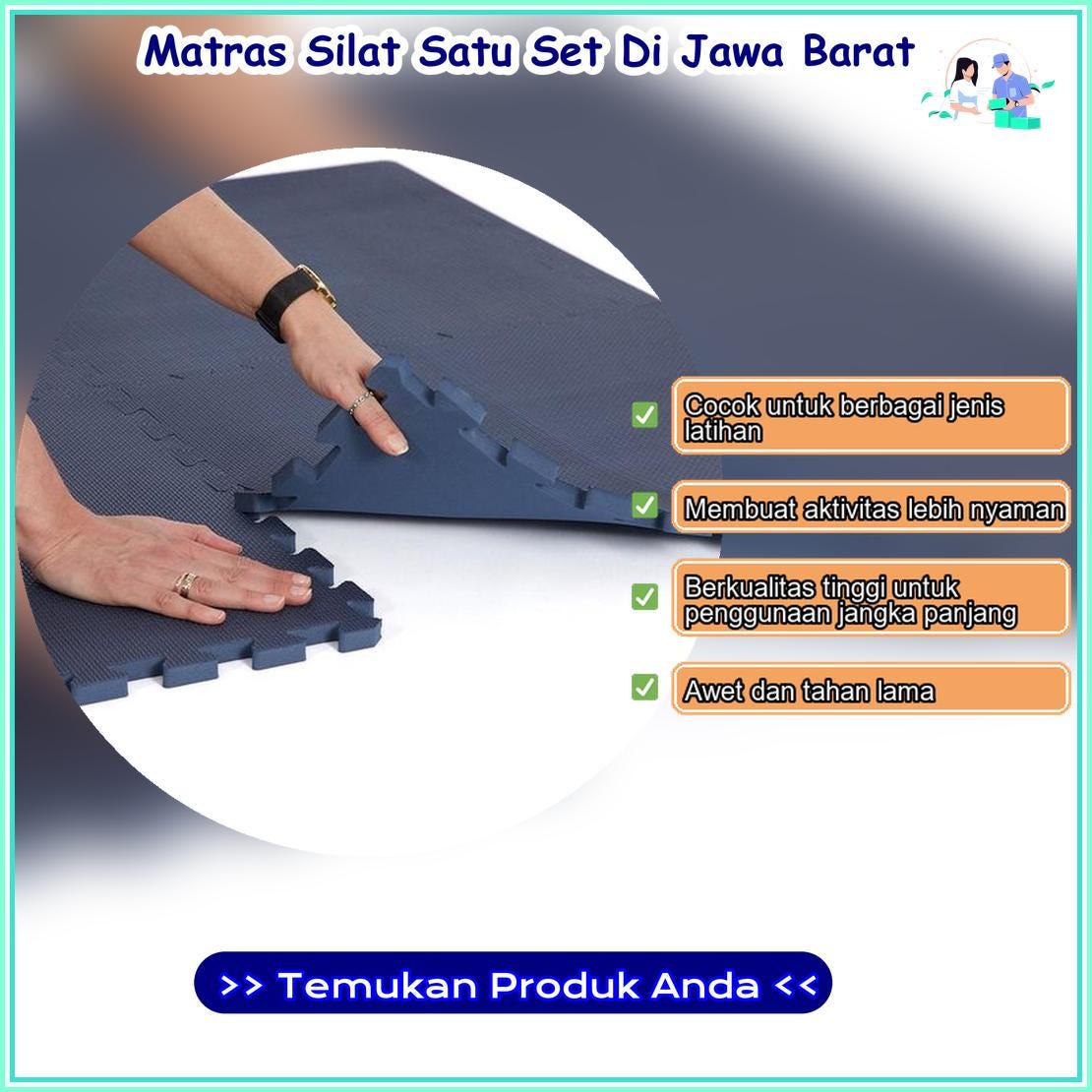 Matras Silat Satu Set Di Jawa Barat - Alat Lompat Tinggi - Medium