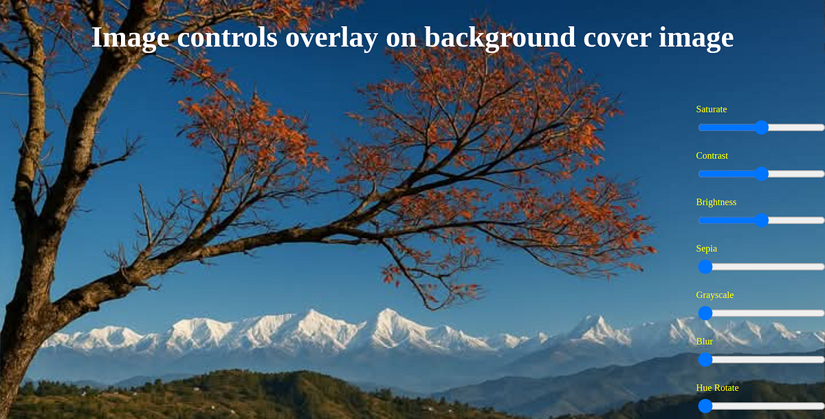 Create image filters with an overlay slider with html,css,js - Girish ...