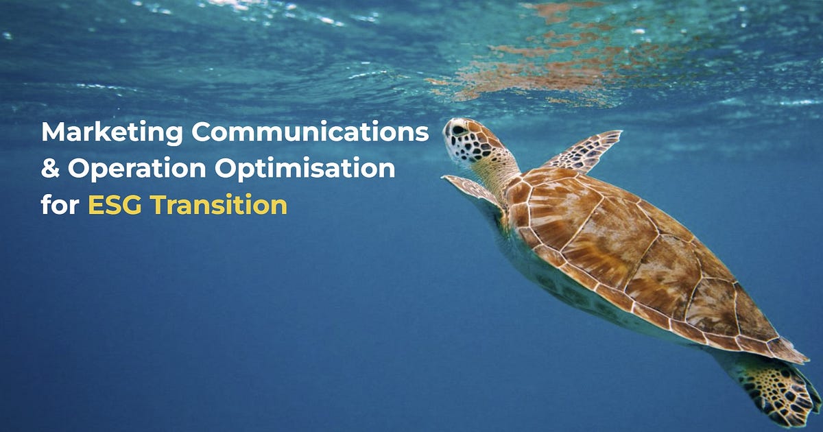 Marketing Communications & Operation Optimisation for ESG Transition ...