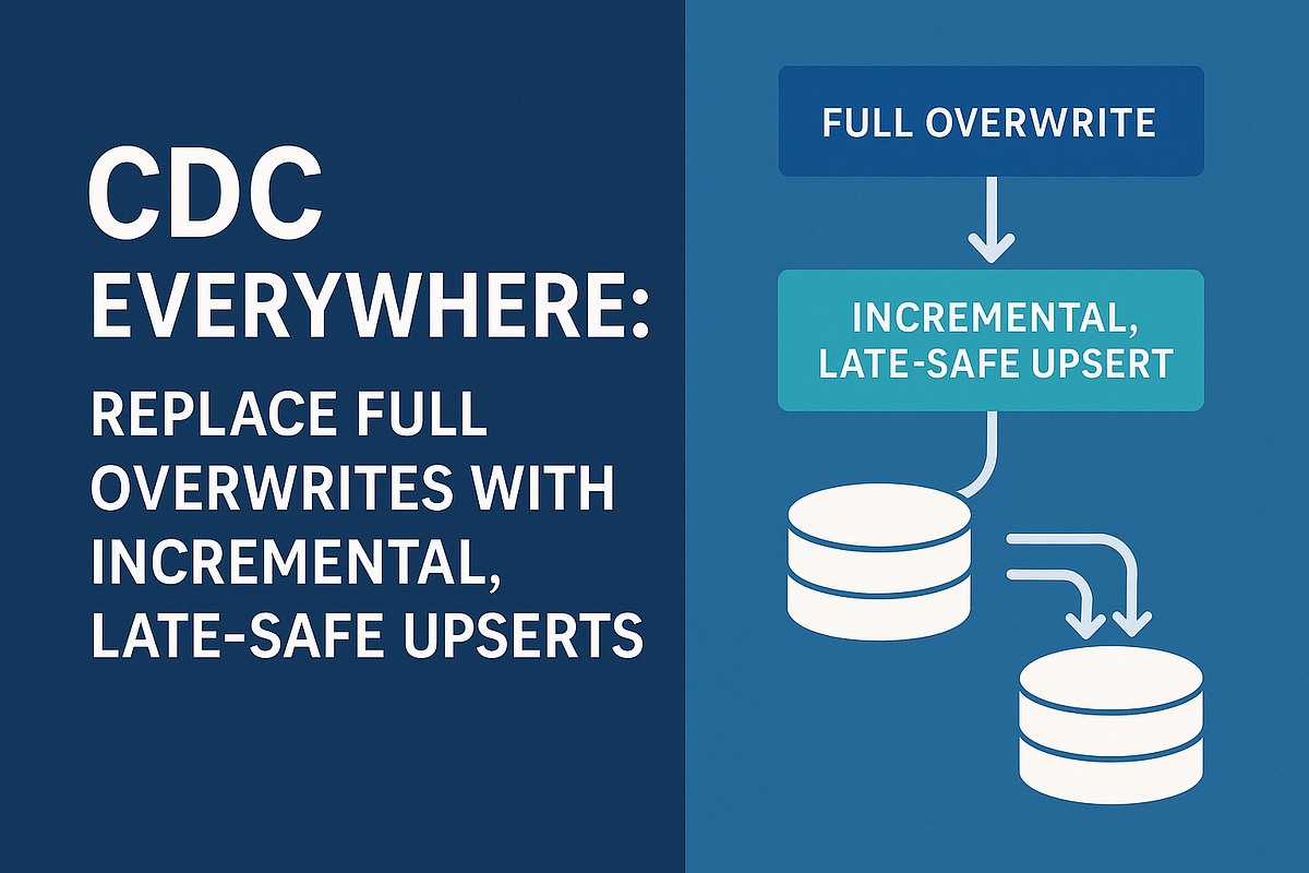 CDC Everywhere: Late-Safe, Upsert to SCD1/SCD2 | Stackademic