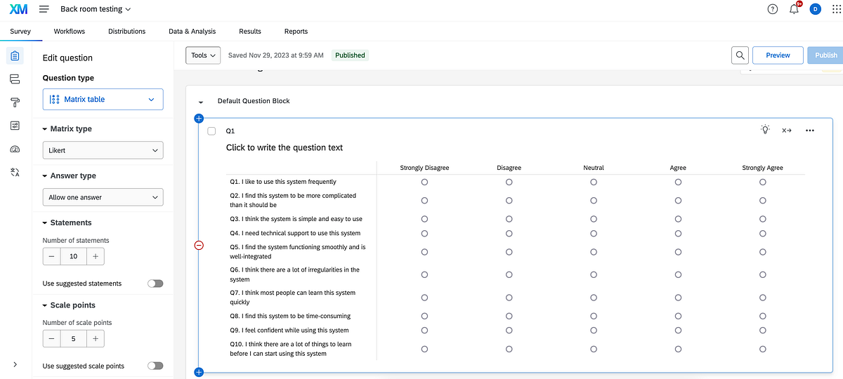 System Usability Scale (SUS) study using Qualtrics and Excel | by Igor ...