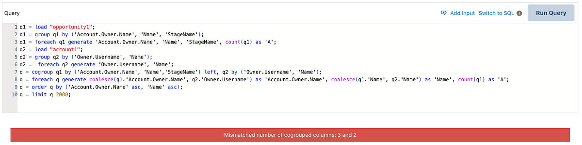 Cogroup with Unequal Columns in CRM Analytics | by Ada Xu | Medium