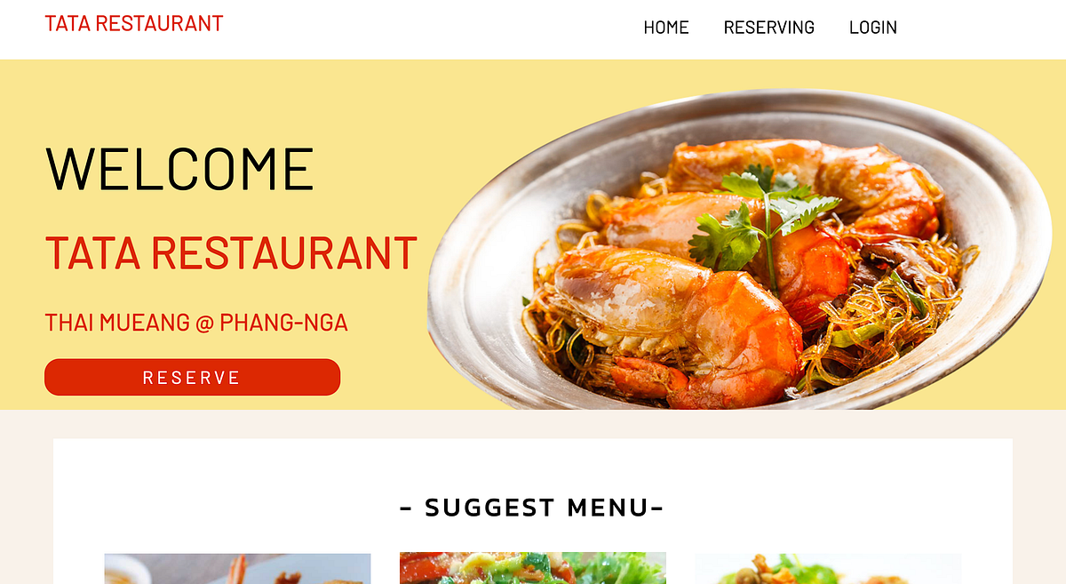 Tata-Restaurant. สร้างเว็บไซต์ ด้วยความรู้พื้นฐานด้วย… | by JANEJIRA ...