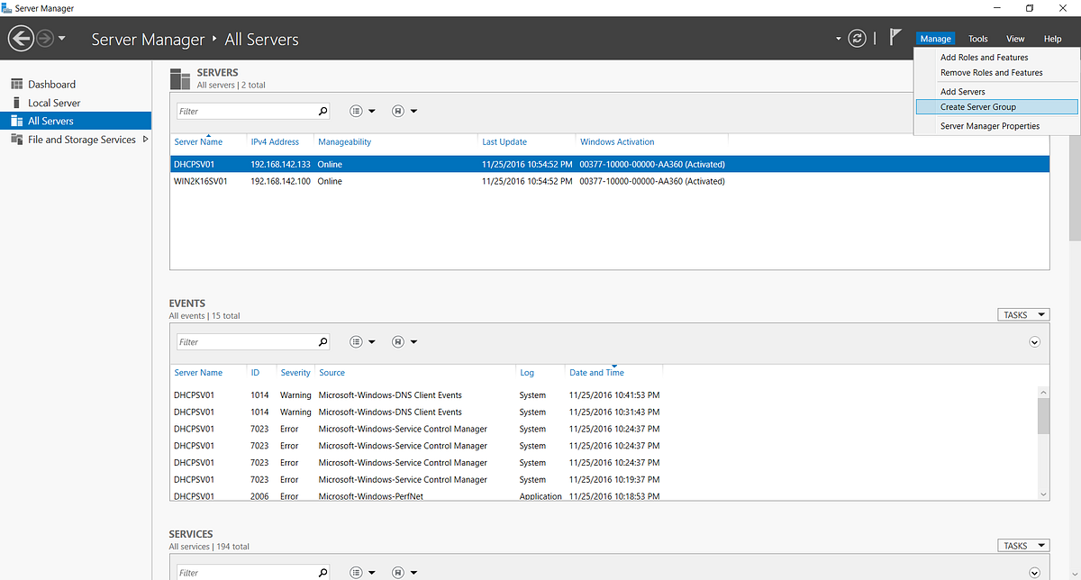 Create Server Group: Windows Server 2016 [Chapter: 7] | by ...