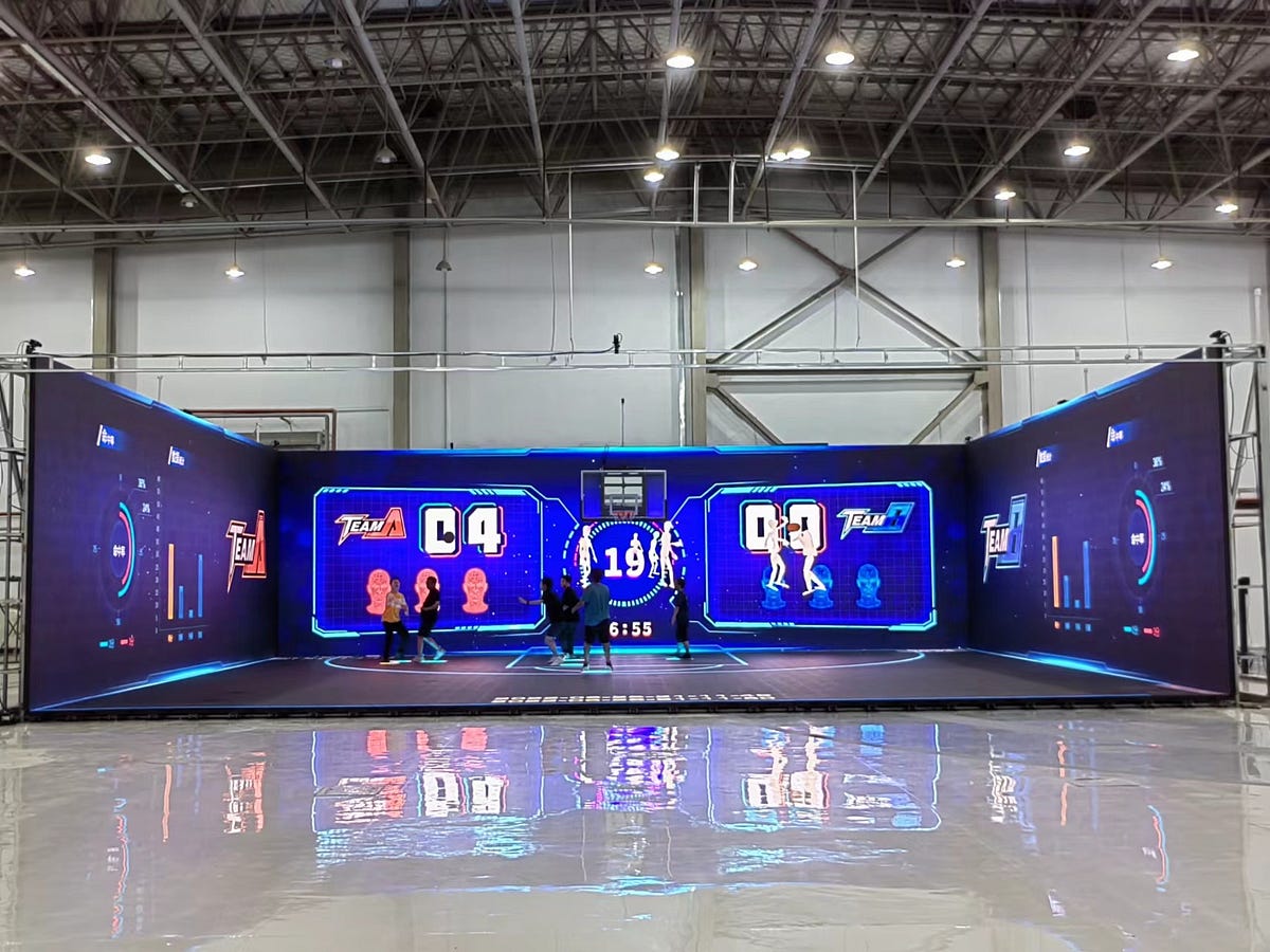 The 420 square meters of multi -functional basketball hall created by ...