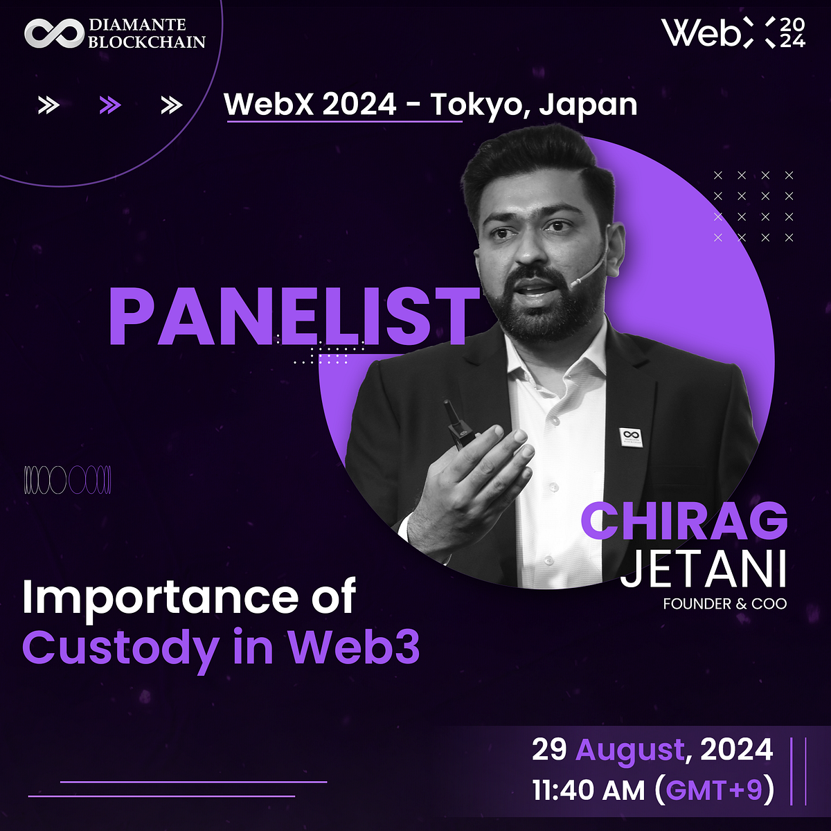 Discover the Importance of Web3 Custody with Chirag Jetani at WebX 2024 - DIAM - Medium