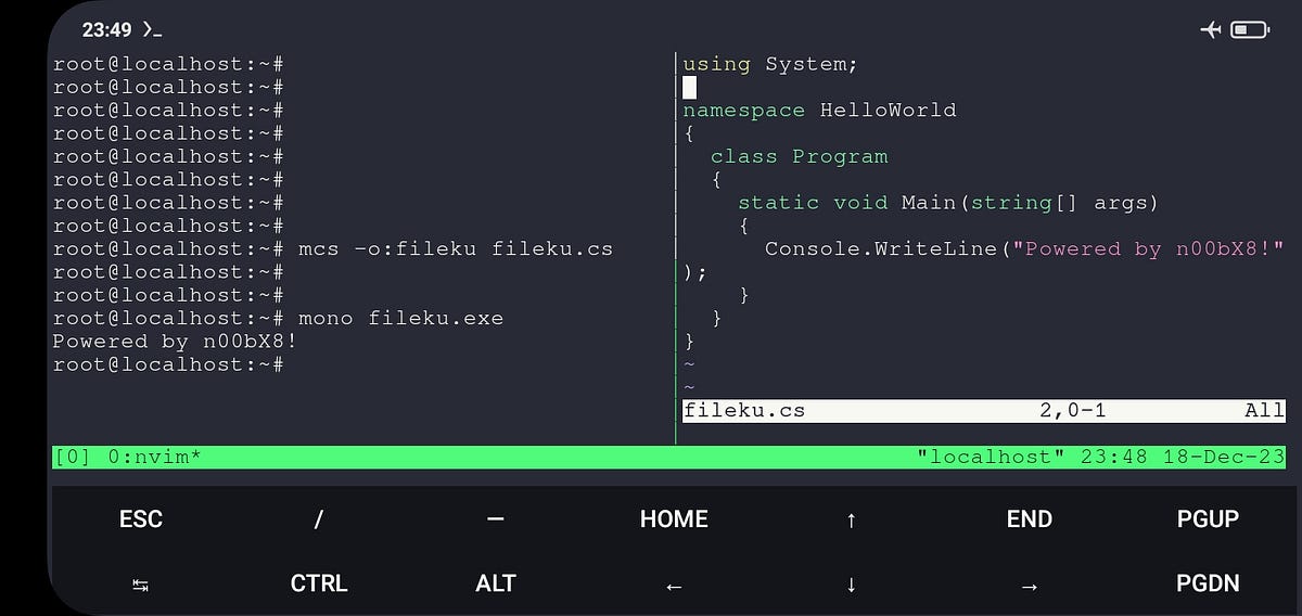 How to install & run C# on Android(Termux(Ubuntu)) - Ari Ade Supriyatna - Medium