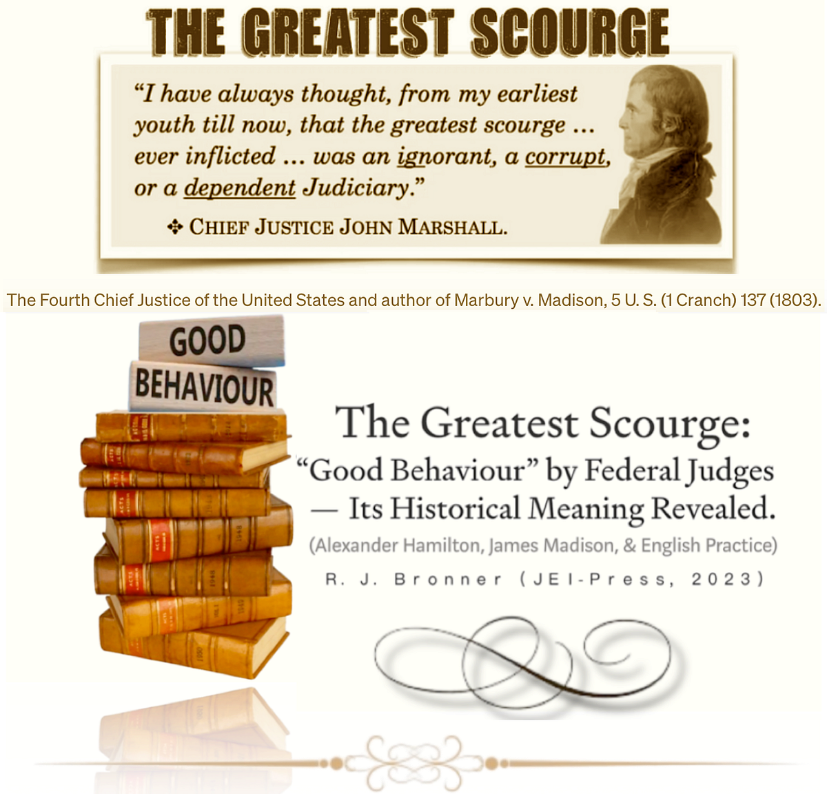 The Greatest Scourge: “Good Behaviour” by Federal Judges — Its ...