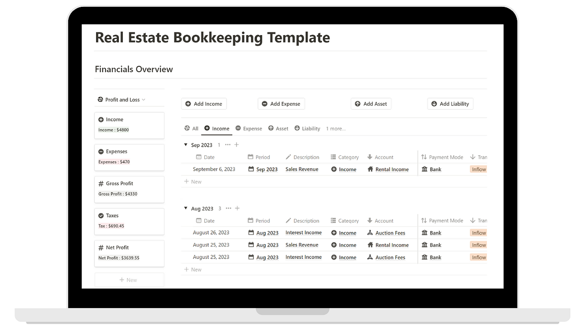 How to do bookkeeping for Real Estate Organizations (Includes Notion ...