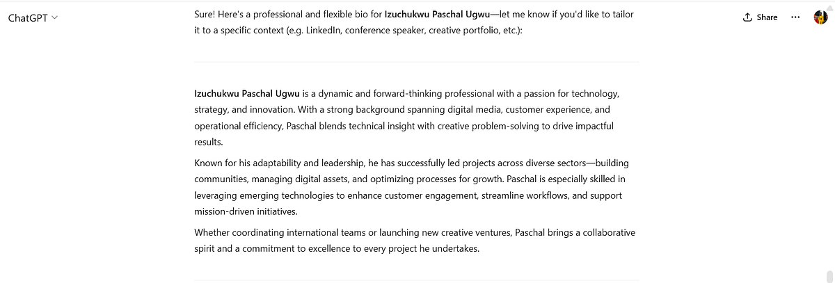 Hire Me. You Won’t Regret It. (Even AI Agrees…) - Izuchukwu Paschal Ugwu - Medium